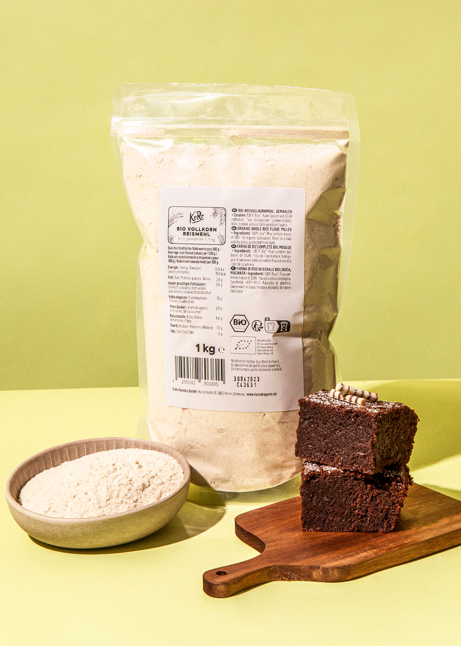 Buy organic wholemeal rice flour
